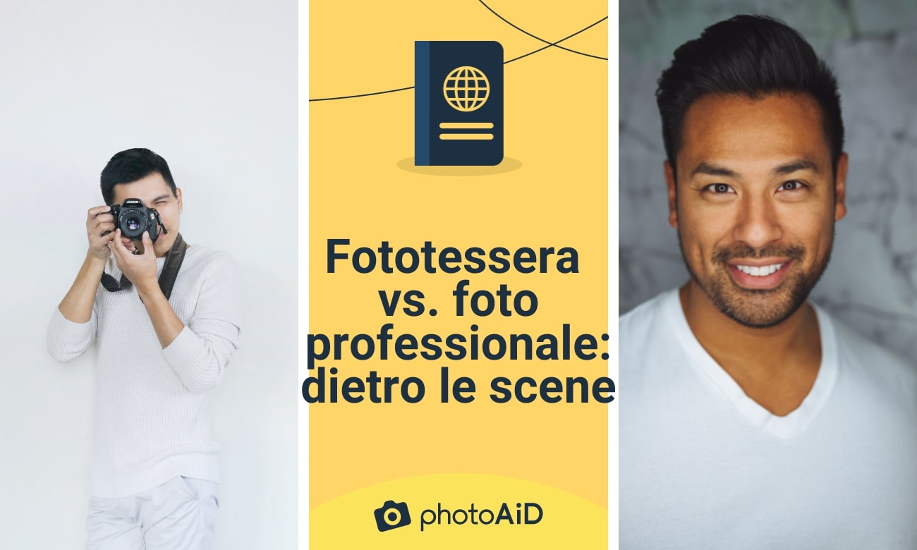 Fototessera vs. foto professionale: dietro le scene